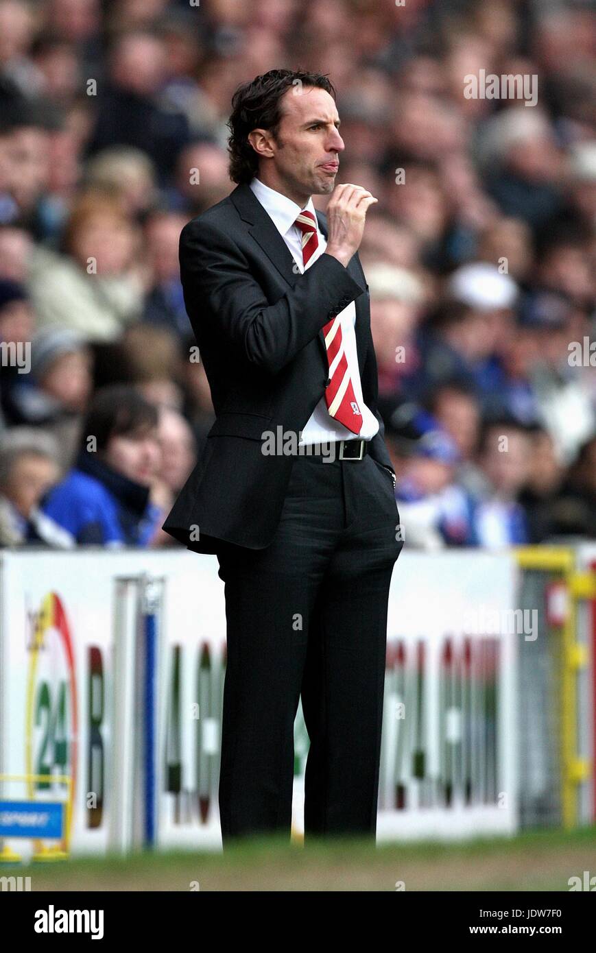 GARETH SOUTHGATE MIDDLESBROUGH FC MANAGER EWOOD PARK BLACKBURN ENGLAND ...