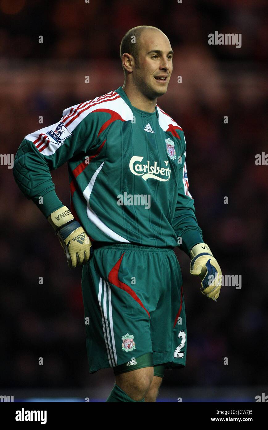 PEPE REINA LIVERPOOL FC RIVERSIDE MIDDLESBROUGH ENGLAND 12 January 2008 ...