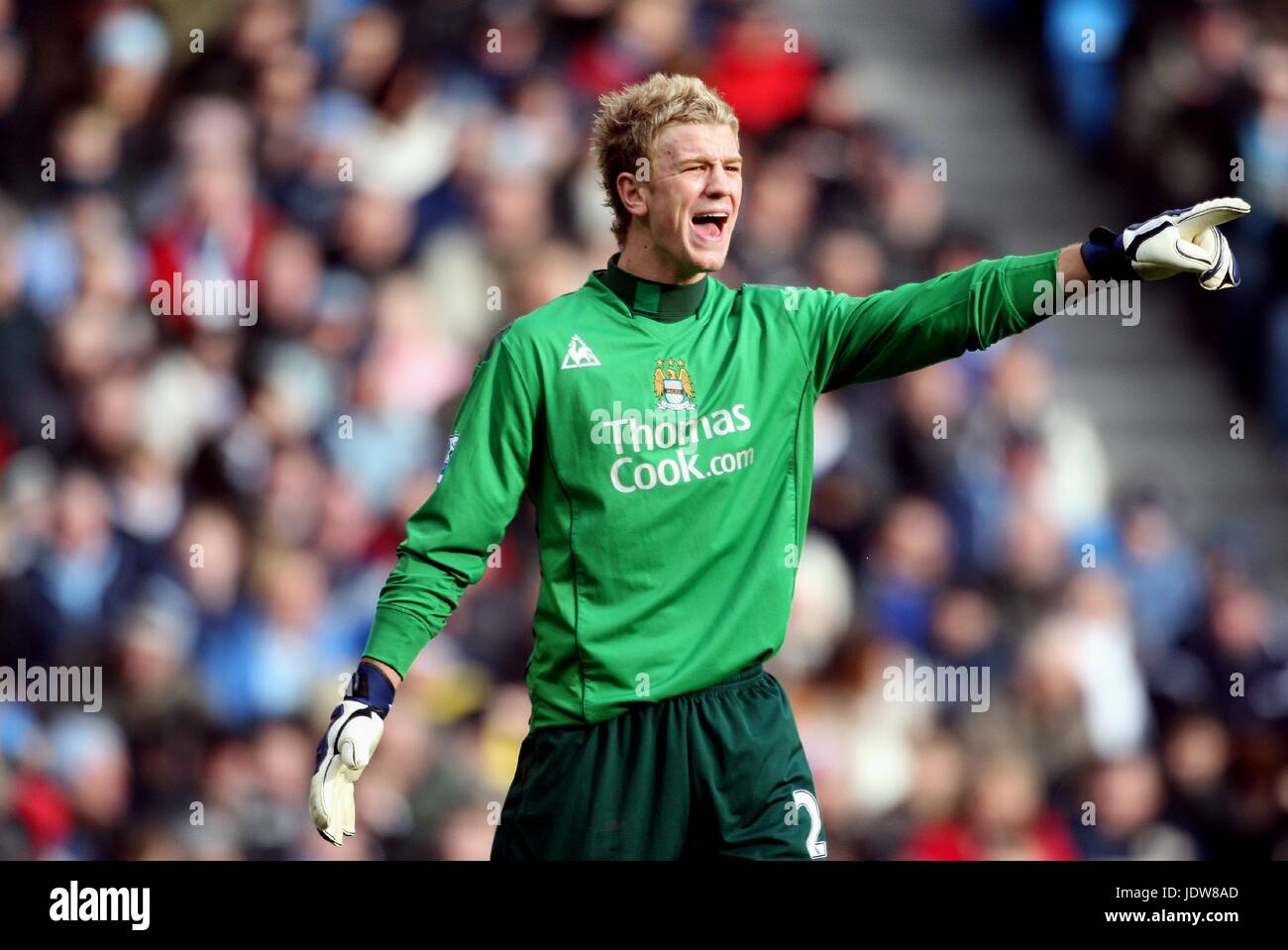 JOE HART MANCHESTER CITY FC CITY OF MANCHESTER STADIUM MANCHESTER ...