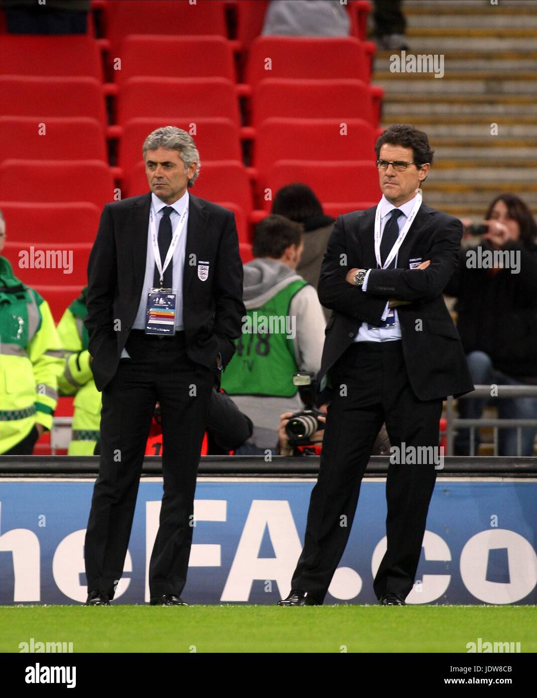 FABIO CAPELLO & FRANCO BALDINI ENGLAND V SWITZERLAND WEMBLEY STADIUM ...