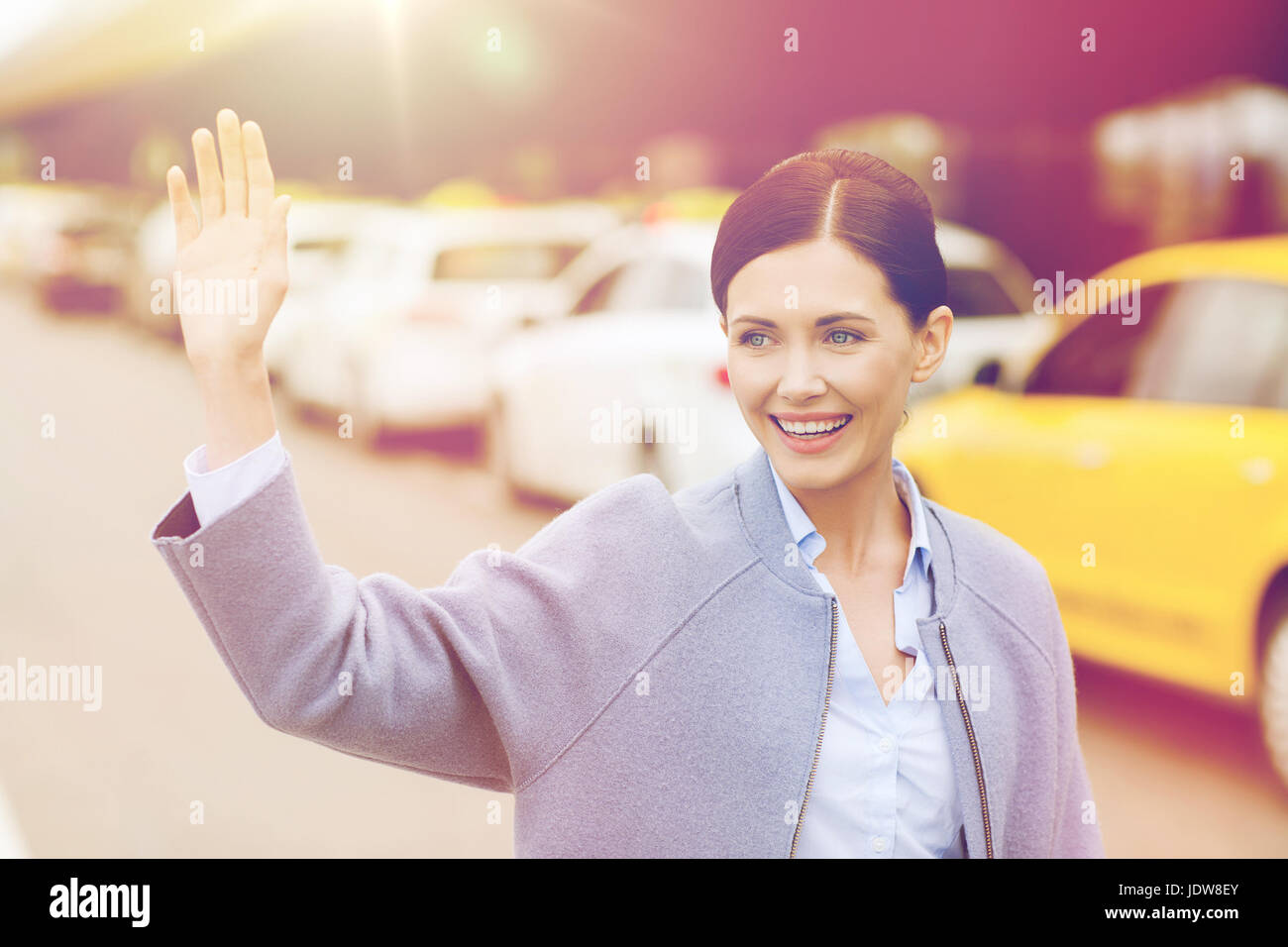 People waving bye hi-res stock photography and images - Alamy