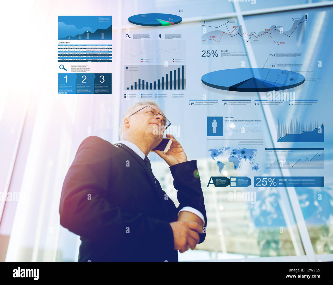 Businessman talking data analysis hi-res stock photography and images ...