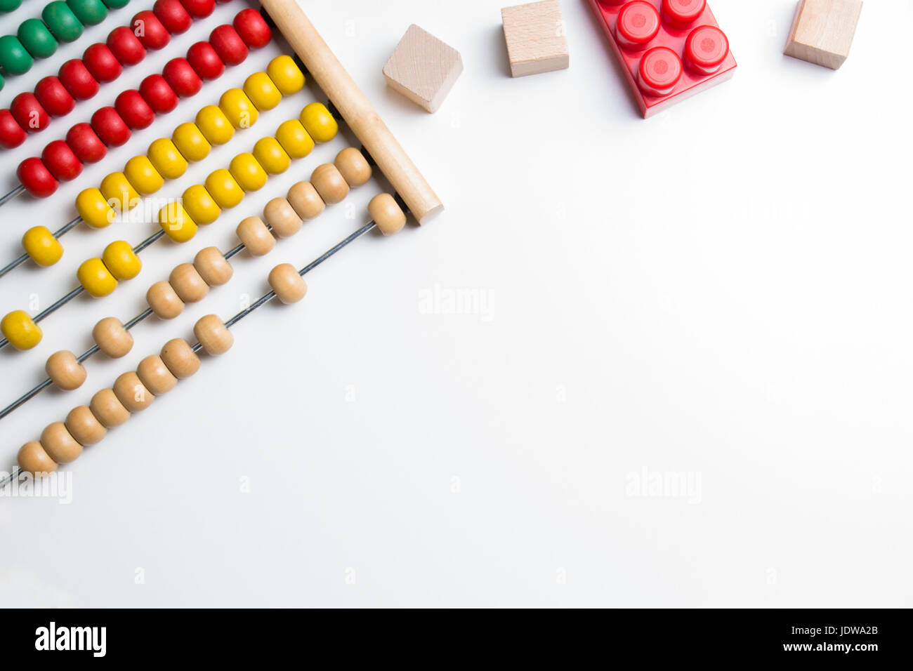 Colorful abacus kids toy on white background Stock Photo - Alamy