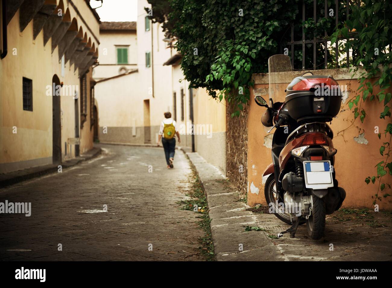 Street view in Florence, Italy Stock Photo - Alamy
