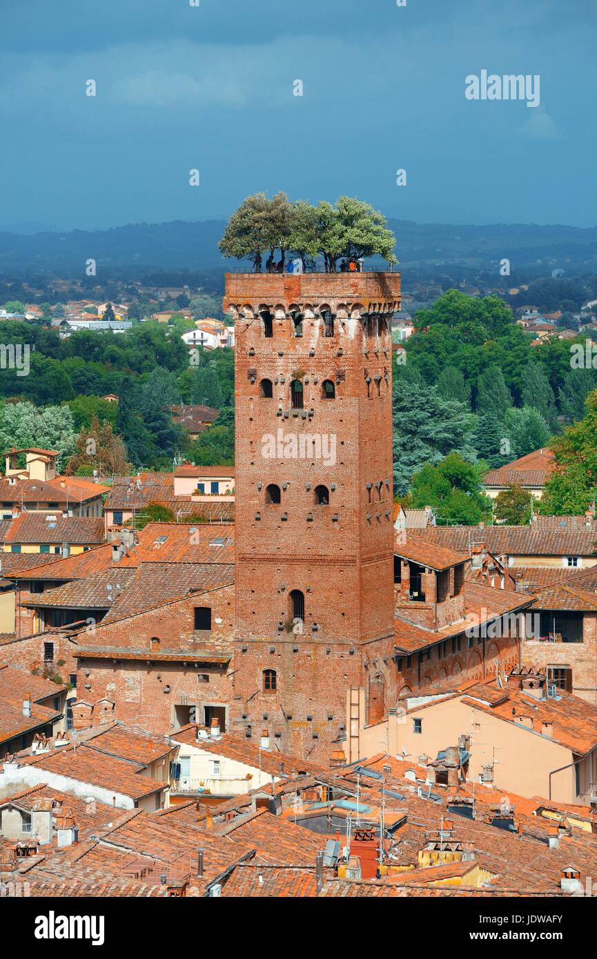 Lucca skyline guinigi tower hi-res stock photography and images - Alamy
