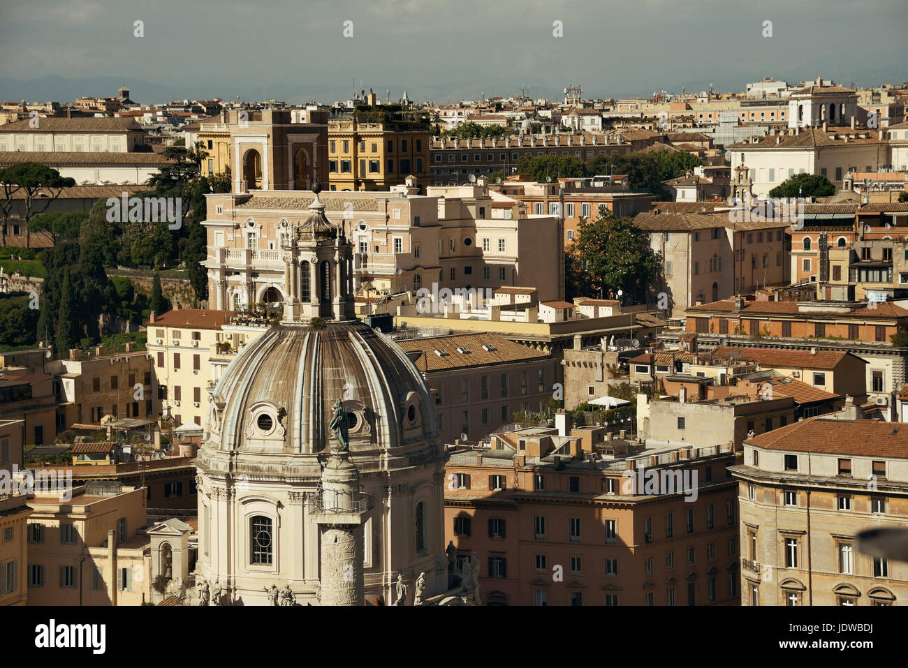 Rome rooftop view with ancient architecture in Italy Stock Photo - Alamy