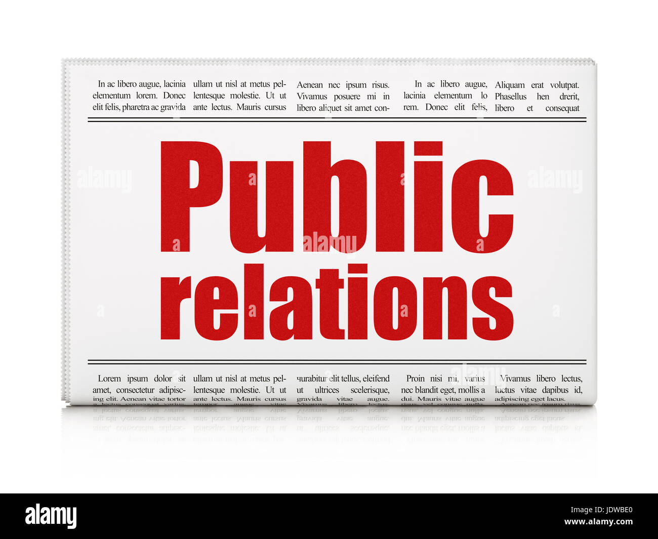 Advertising concept: newspaper headline Public Relations Stock Photo ...