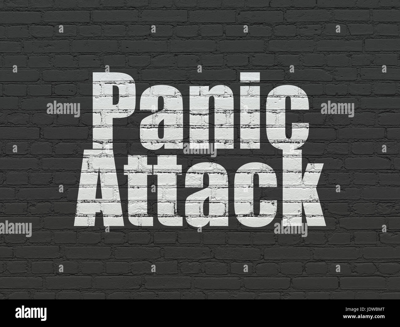Healthcare concept: Panic Attack on wall background Stock Photo - Alamy