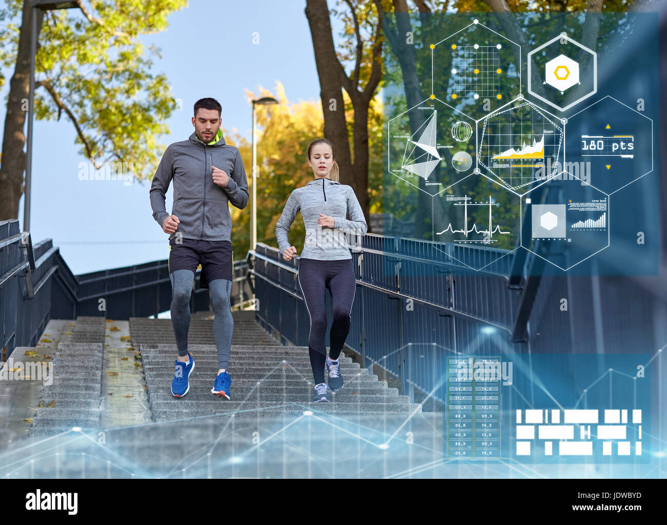 Man running down street hi-res stock photography and images - Alamy