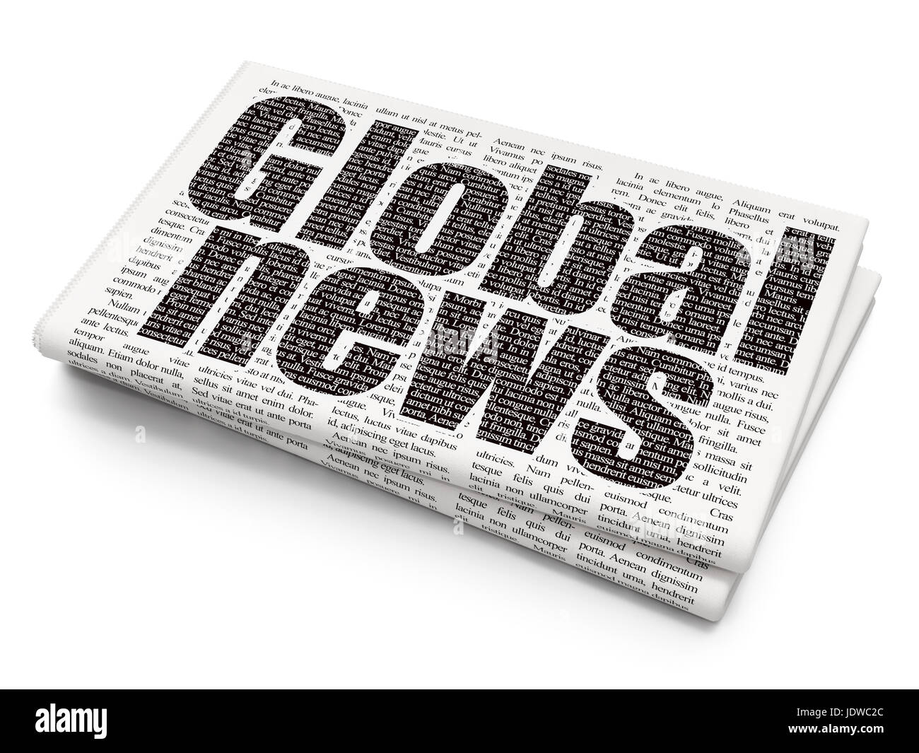 News concept: Global News on Newspaper background Stock Photo - Alamy