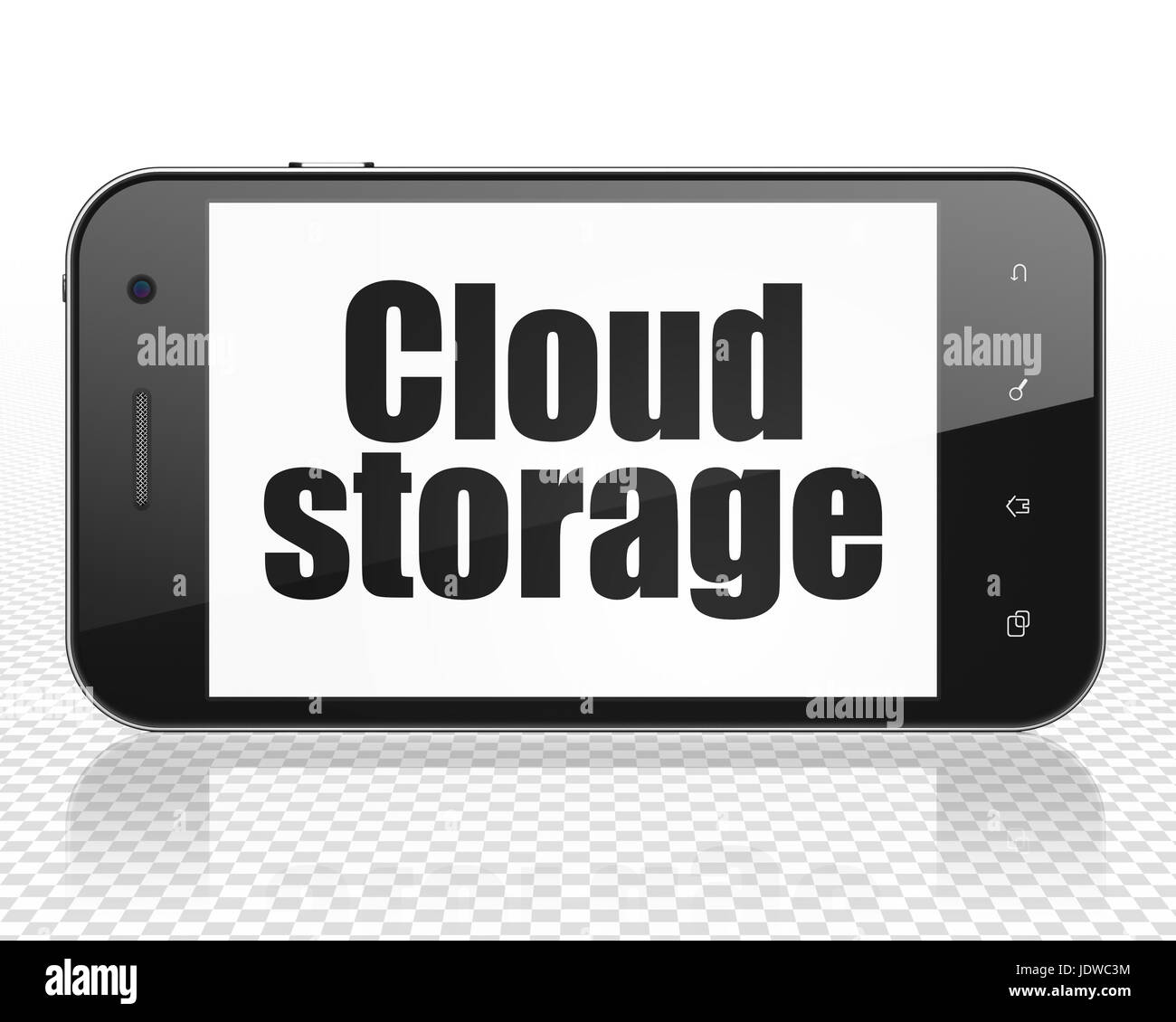 Cloud networking concept: Smartphone with Cloud Storage on display ...
