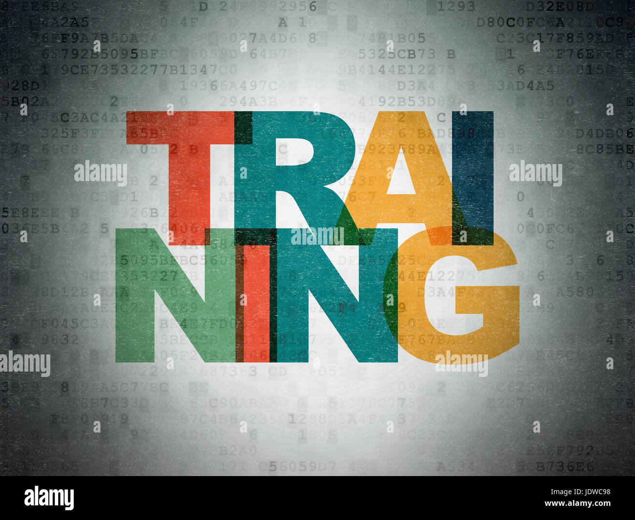 Studying concept: Training on Digital Data Paper background Stock Photo ...