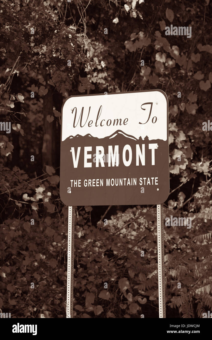 Welcome vermont sign hi-res stock photography and images - Alamy