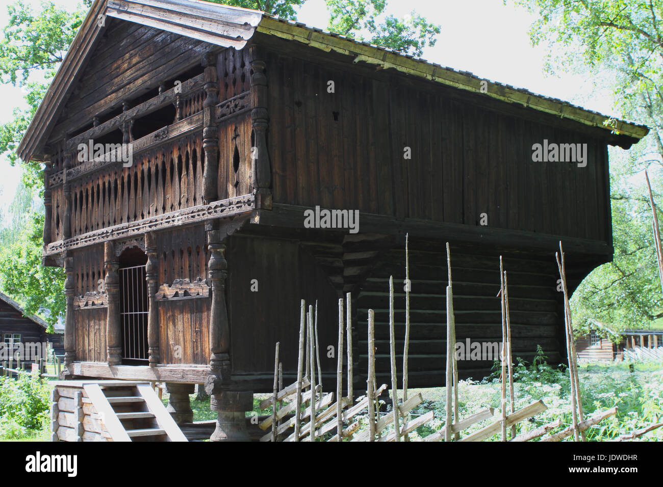 Traditional ancient wooden buildings, Norway, Scandinavia, Northern ...