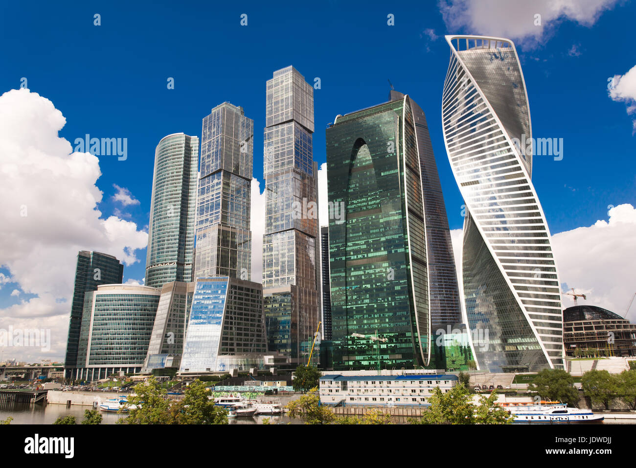 Modern business center buildings in Moscow city Stock Photo - Alamy