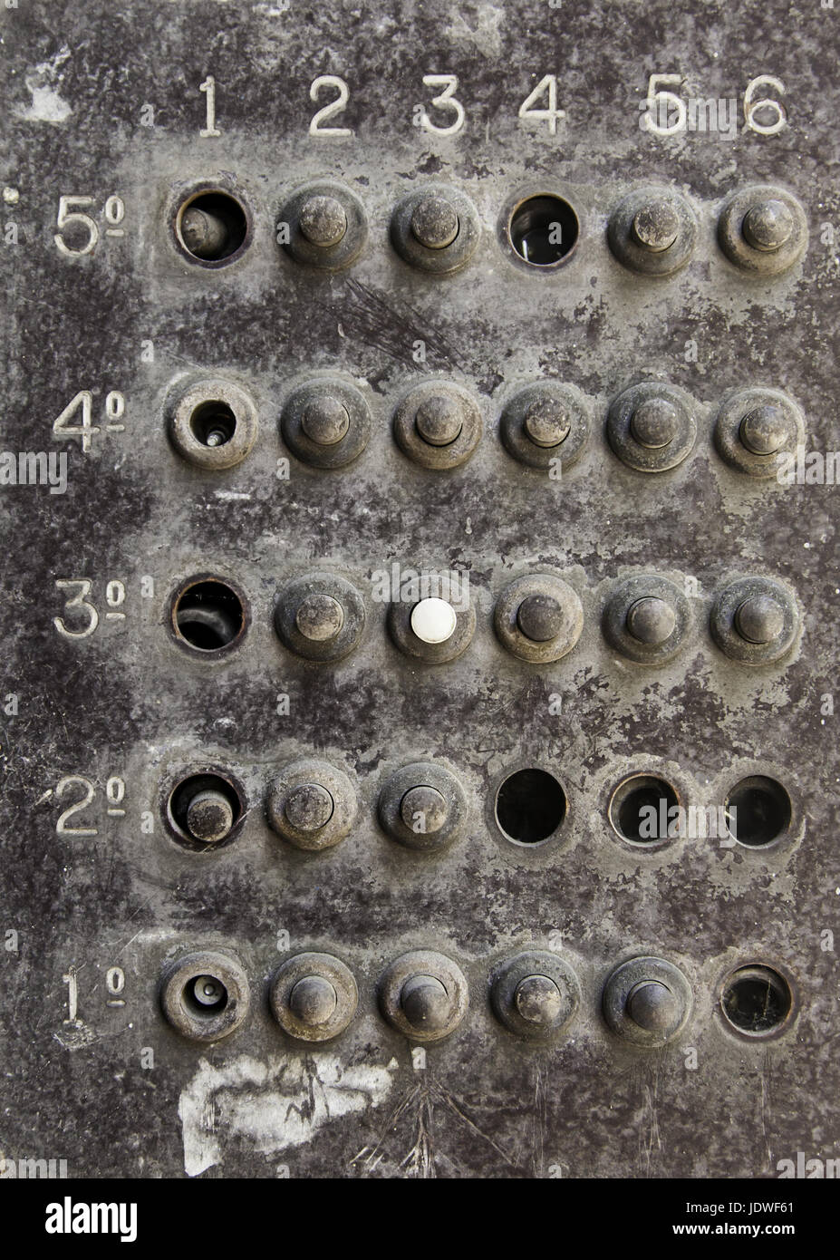 Old intercom, detail of old electrical appliance to communicate Stock ...