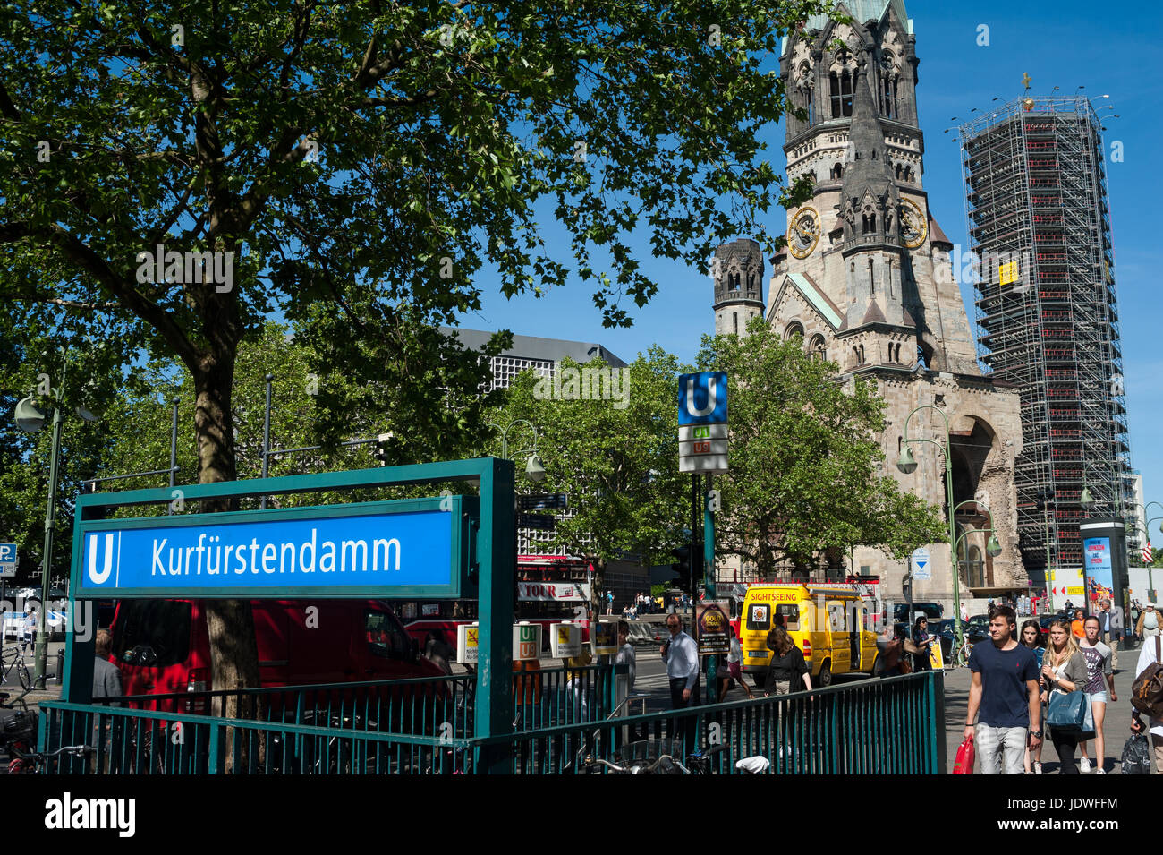 01.06.2017, Berlin, Germany, Europe - An entrance to the metro station ...
