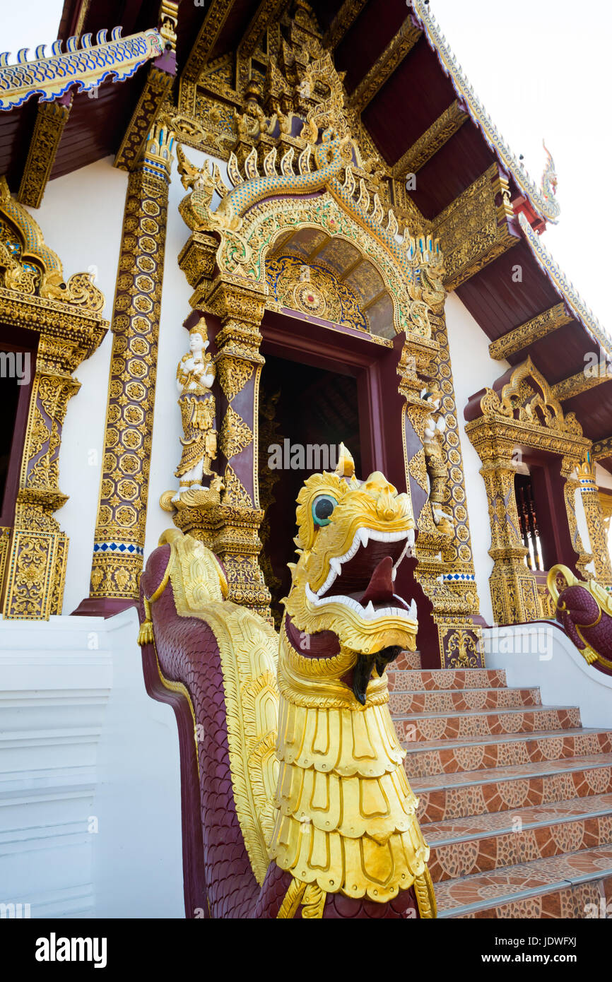 Beautiful buddhist Wat Khuan Ka Ma temple in Chiang Mai in northern ...