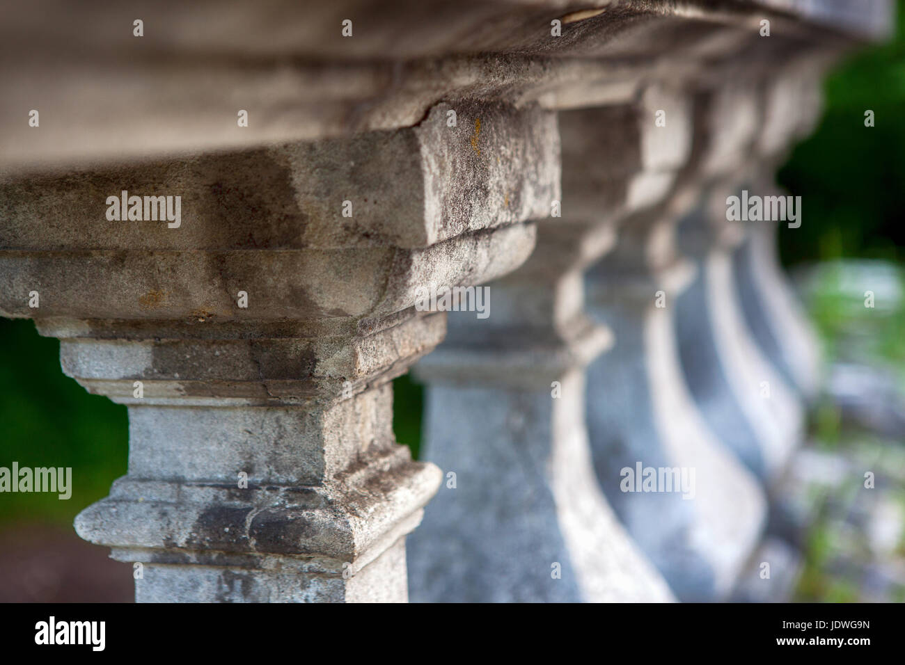 Old railing in the yard Ancient architecture of ancient railings Stock ...