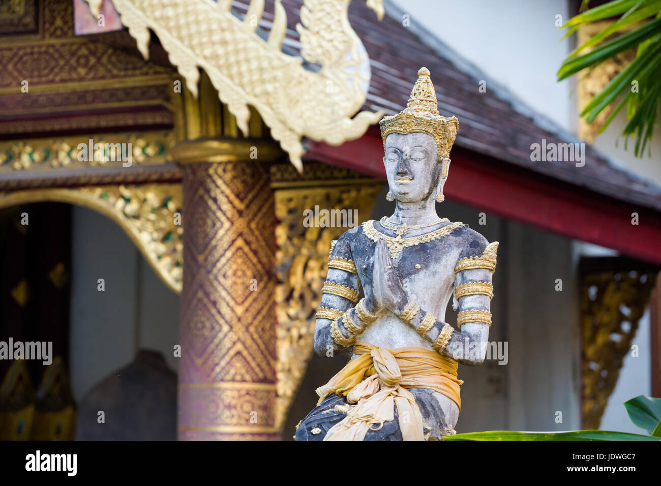 Beautiful buddhist Wat Chian Man temple in Chiang Mai in northern ...