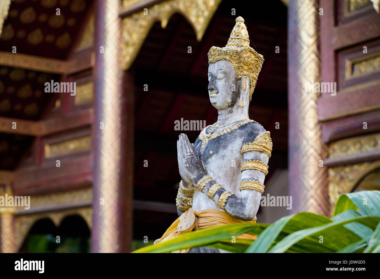 Beautiful buddhist Wat Chian Man temple in Chiang Mai in northern ...