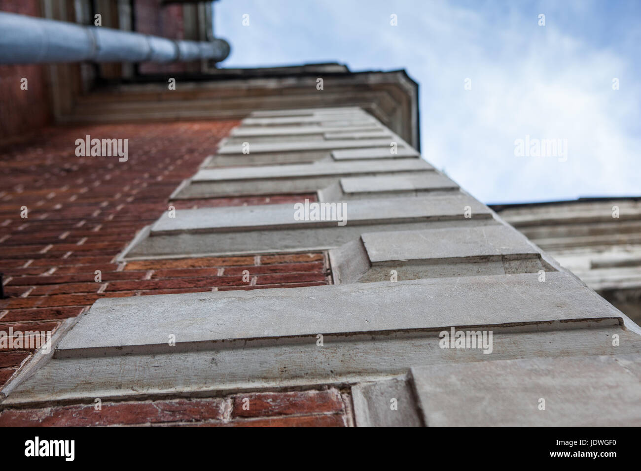 Old house view from the bottom Stock Photo - Alamy