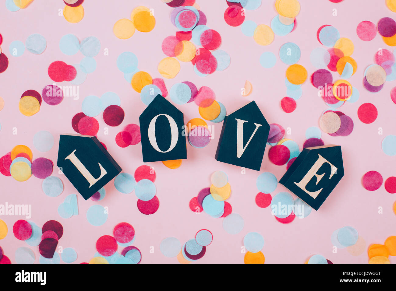 Word LOVE on wooden cubes Stock Photo - Alamy