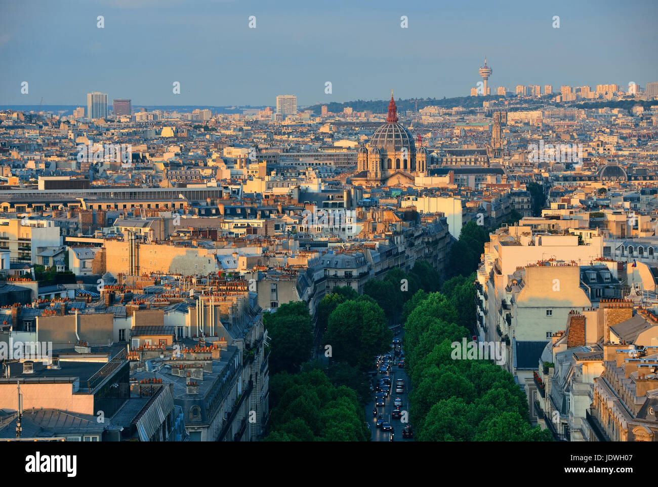 Paris rooftop view of the city skyline in France Stock Photo - Alamy