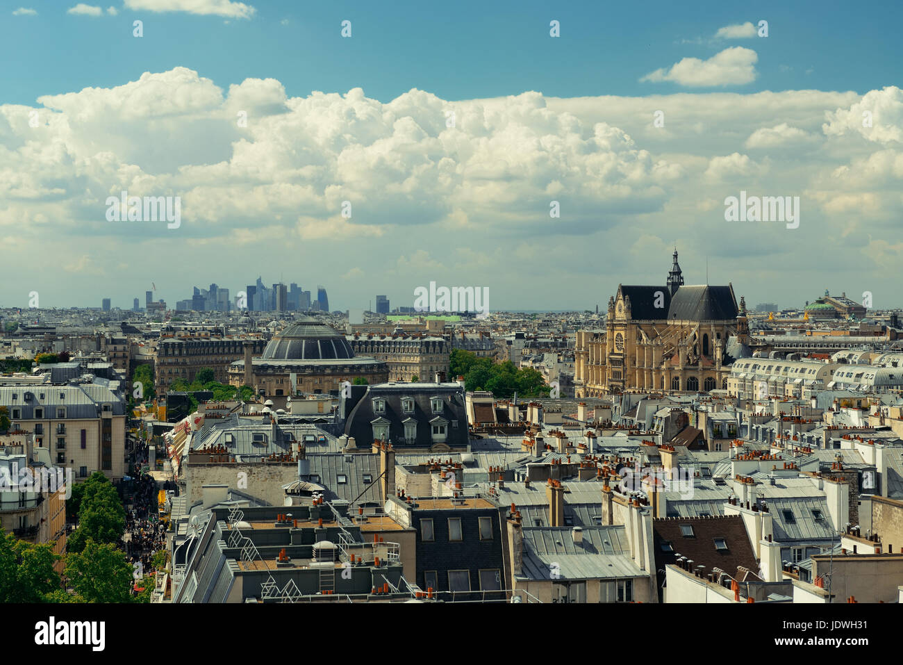 Paris rooftop view with city skyline Stock Photo - Alamy