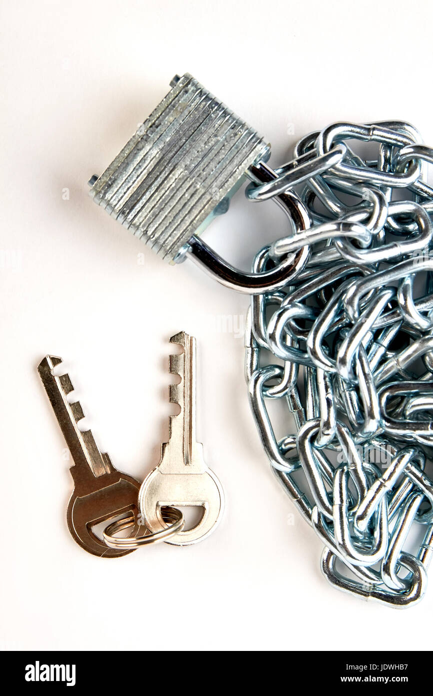 Padlock attached to metallic chain attached hi-res stock photography ... Padlock attached to metallic chain attached hi-res stock photography ...