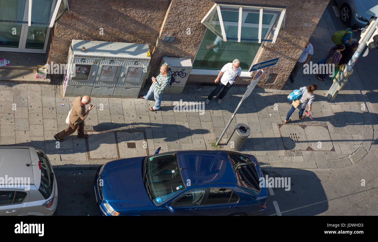 Pedestrians on pavement, Goethestrasse, Munich, Germany Stock Photo - Alamy