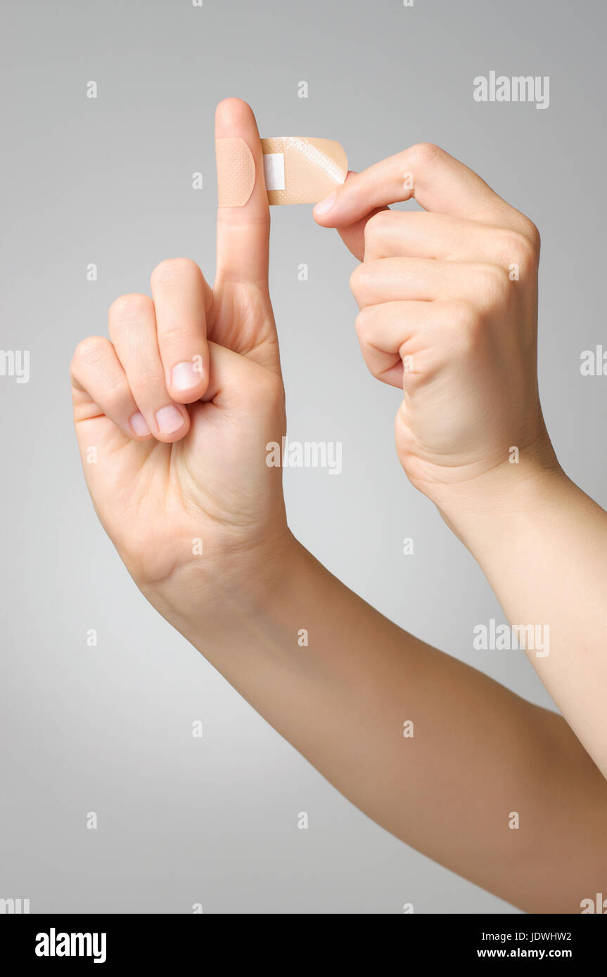 Female Plaster Finger High Resolution Stock Photography and Images - Alamy