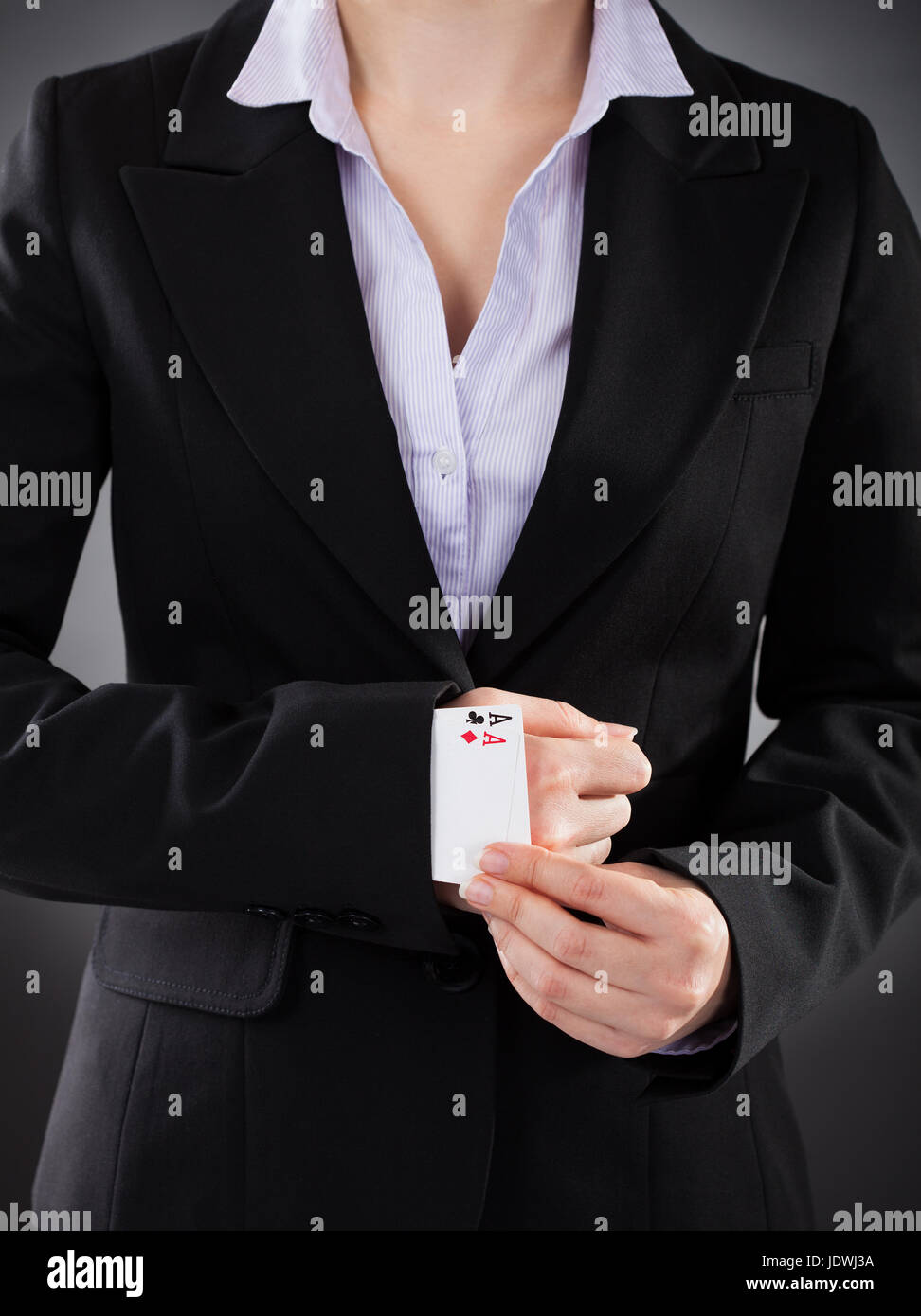 Playing cards ace hand sleeve hi-res stock photography and images - Alamy