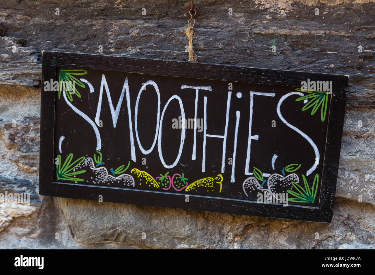 Smoothies sign hi-res stock photography and images - Alamy