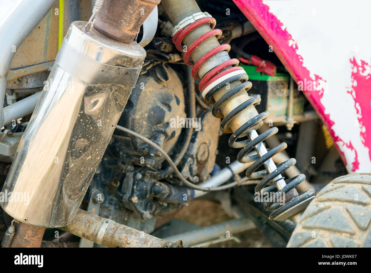 detail of shock absorber of buggy car off road Stock Photo - Alamy