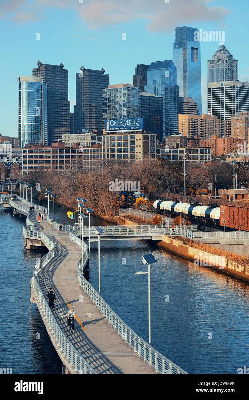 Philadelphia skyline with urban architecture Stock Photo - Alamy