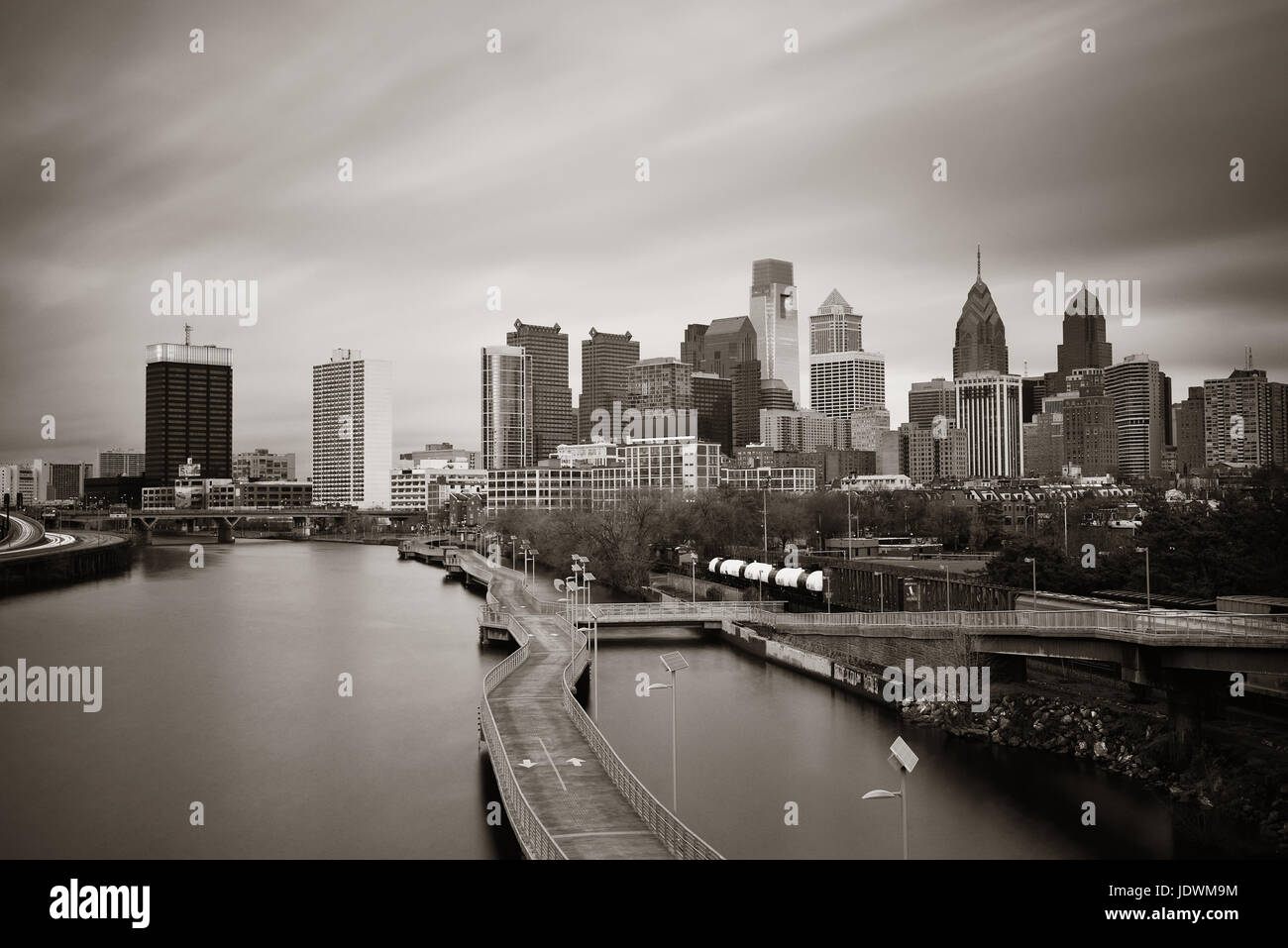 Philadelphia skyline with urban architecture Stock Photo - Alamy