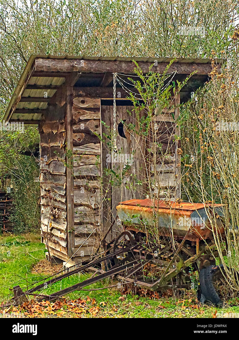 Old Abandoned Outhouse Stock Photo - Alamy