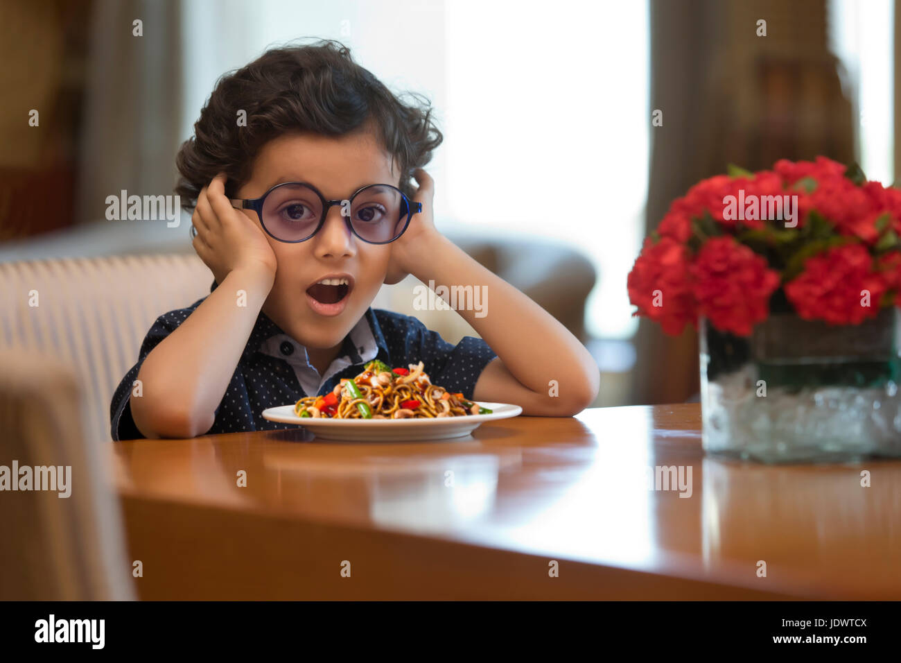 Asian boys on table hi-res stock photography and images - Alamy