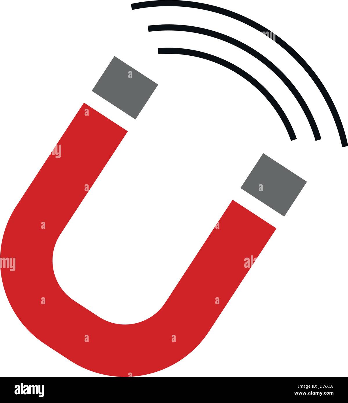 Magnetic icon on white background in vector Stock Vector Image & Art ...