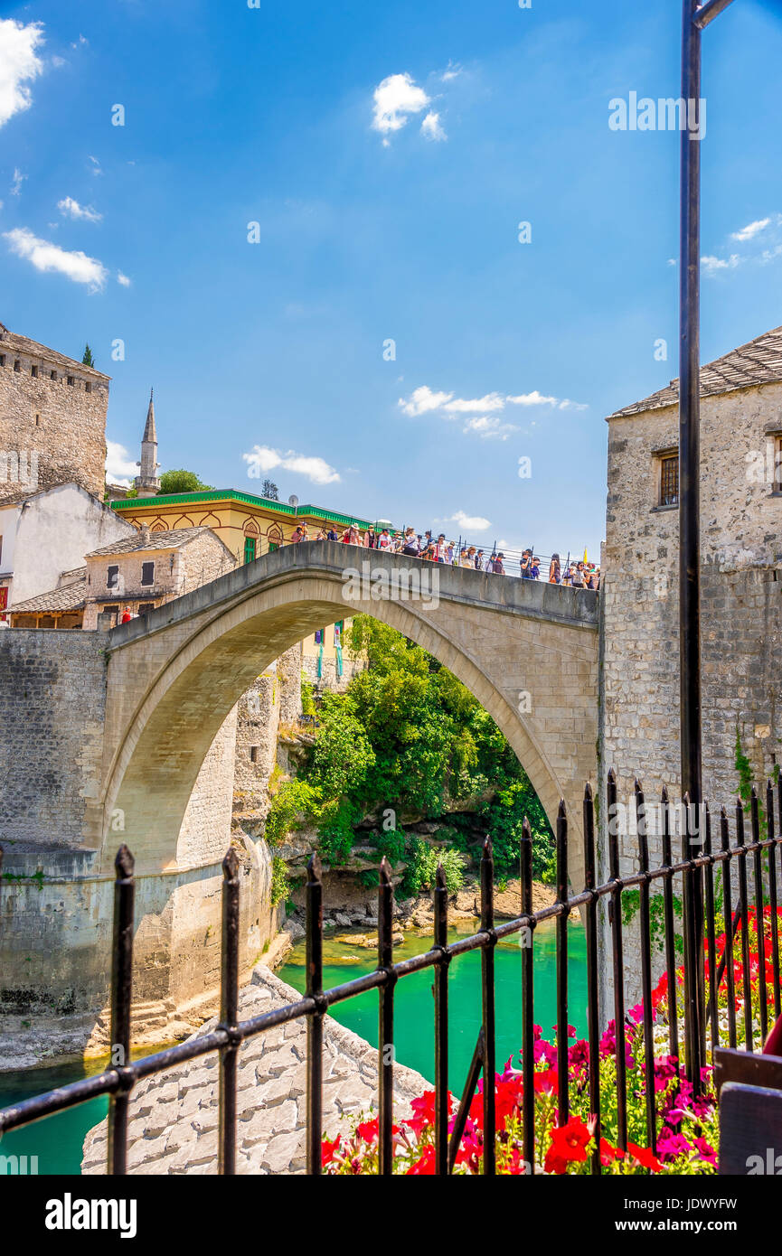Stari Most is a 16th-century Ottoman bridge in the city of Mostar in ...