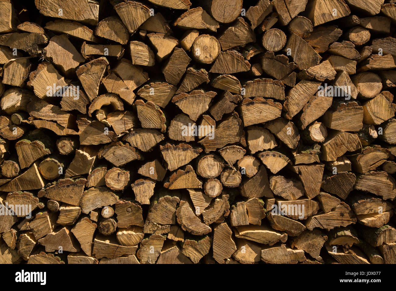 Stack of logs for firewood Stock Photo - Alamy