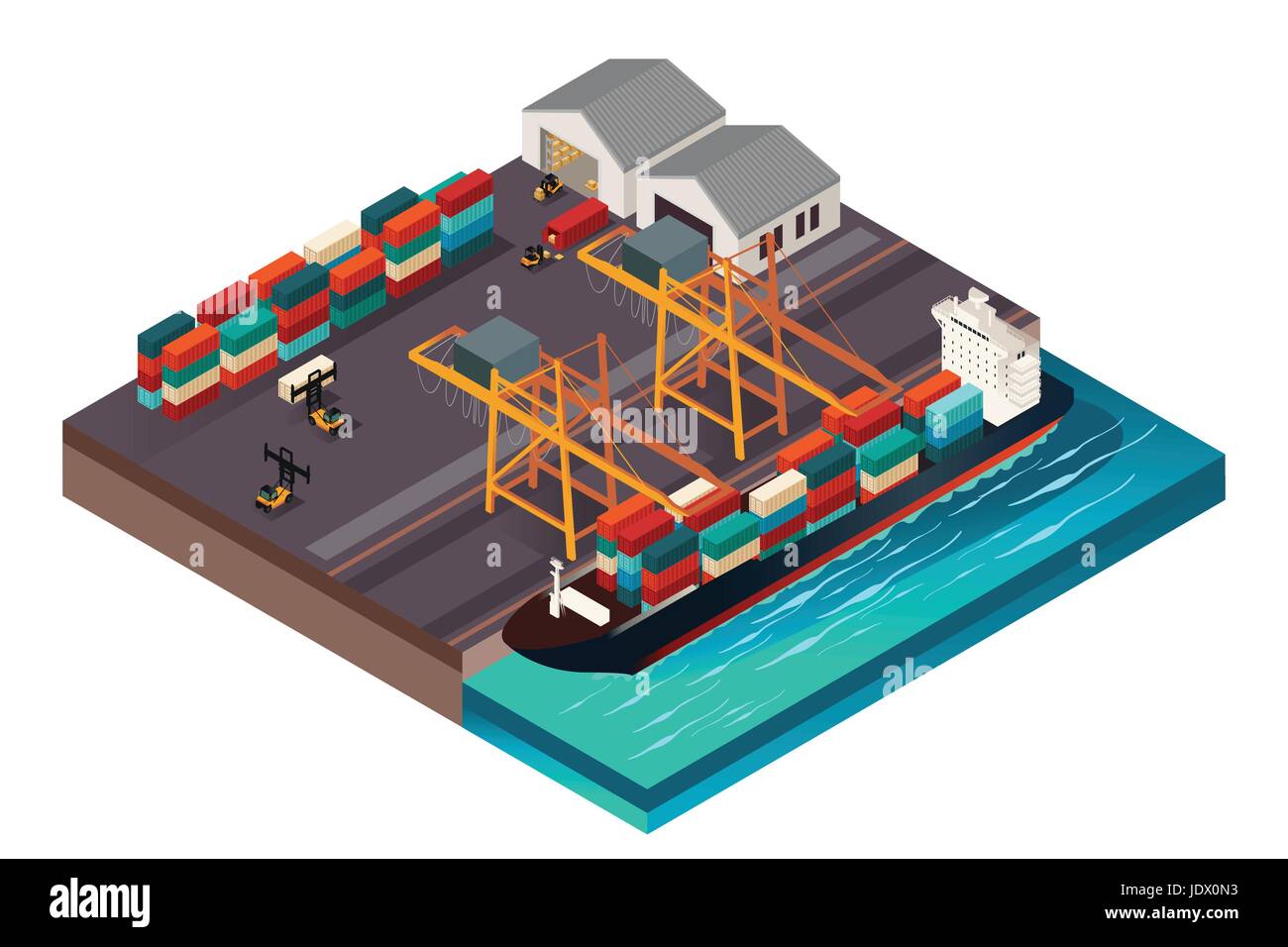 Warehouse at dock Stock Vector Images - Alamy