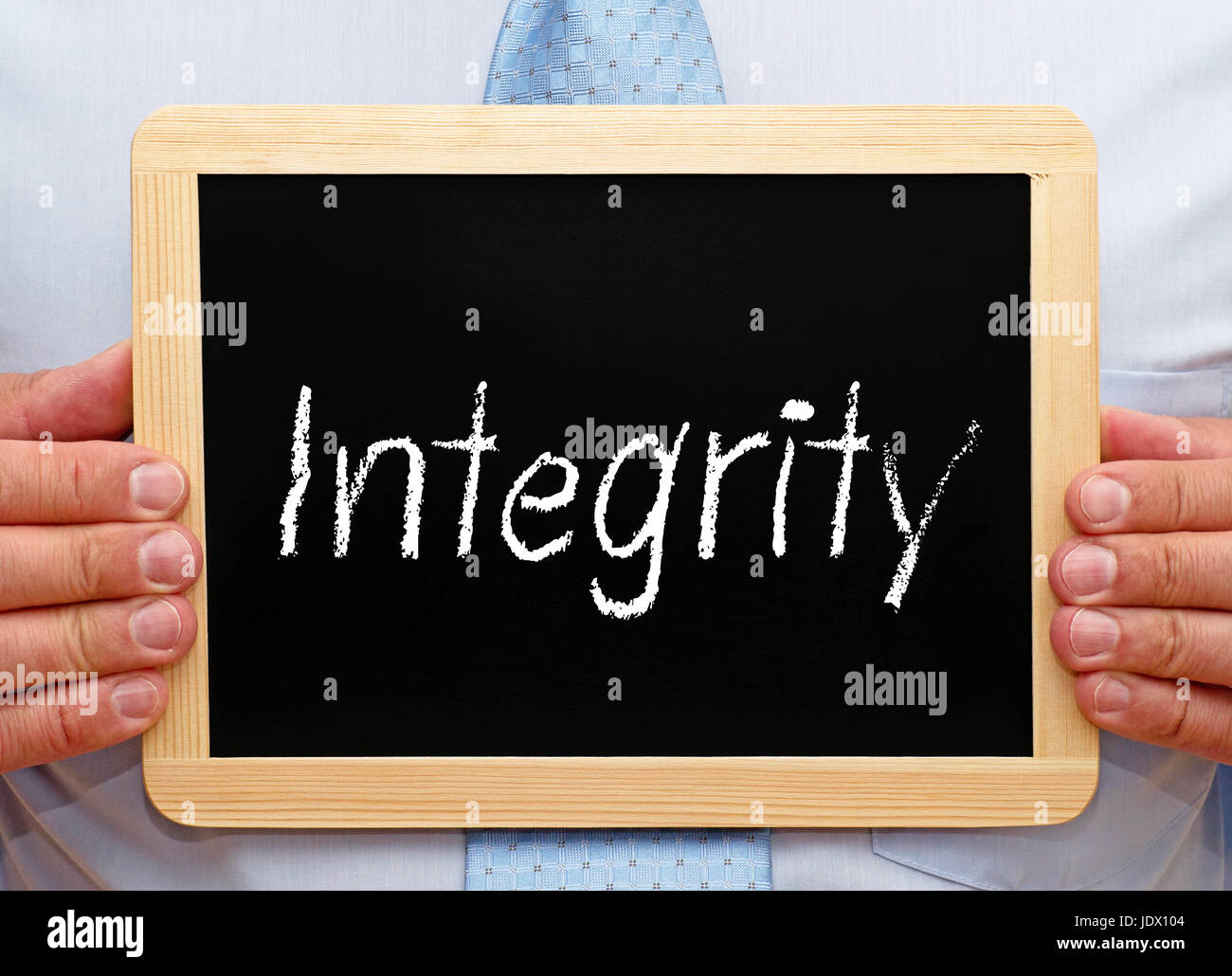 Integrity - Businessman with Chalkboard Stock Photo - Alamy