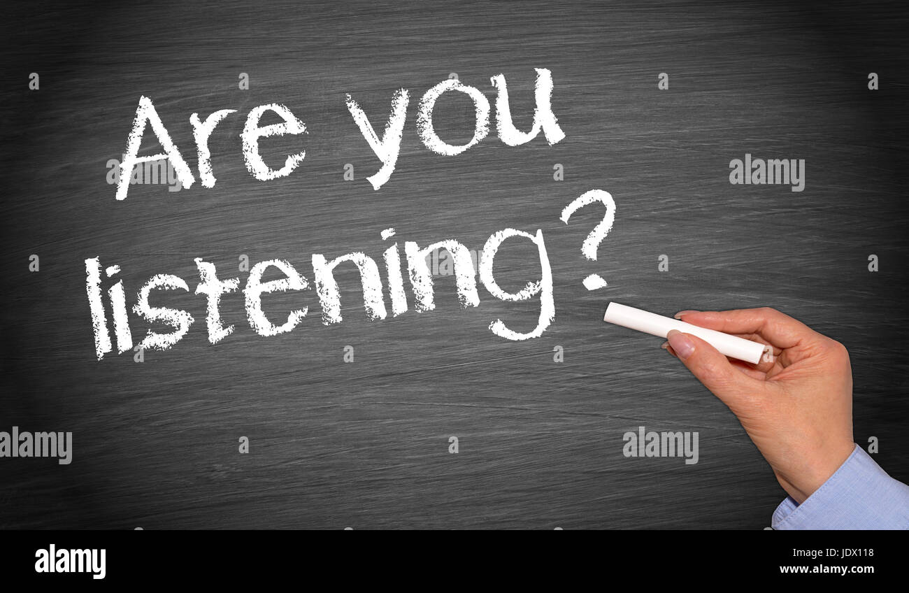 School announce listen hi-res stock photography and images - Alamy