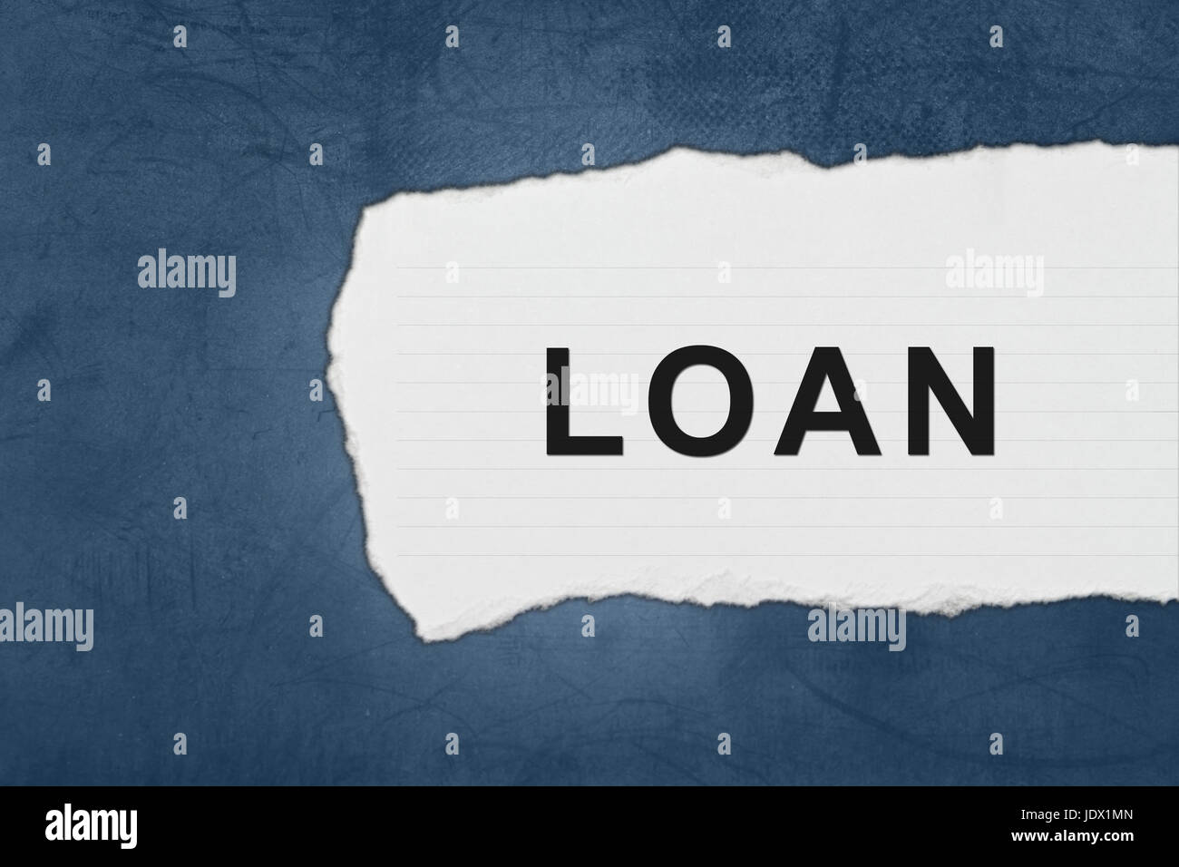 financial loan with white paper tears on blue texture Stock Photo - Alamy