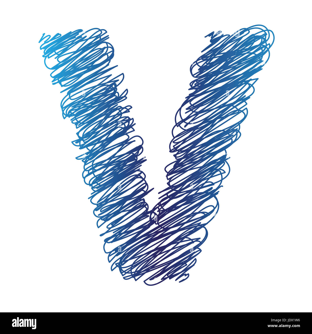 Letter v drawing Cut Out Stock Images & Pictures - Alamy