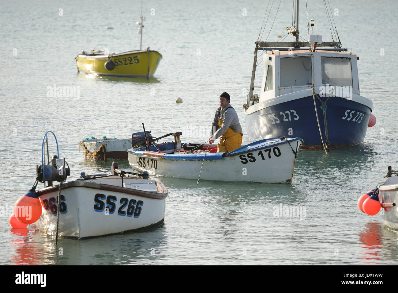 Fishing boats in St.Ives Harbour Stock Photo - Alamy