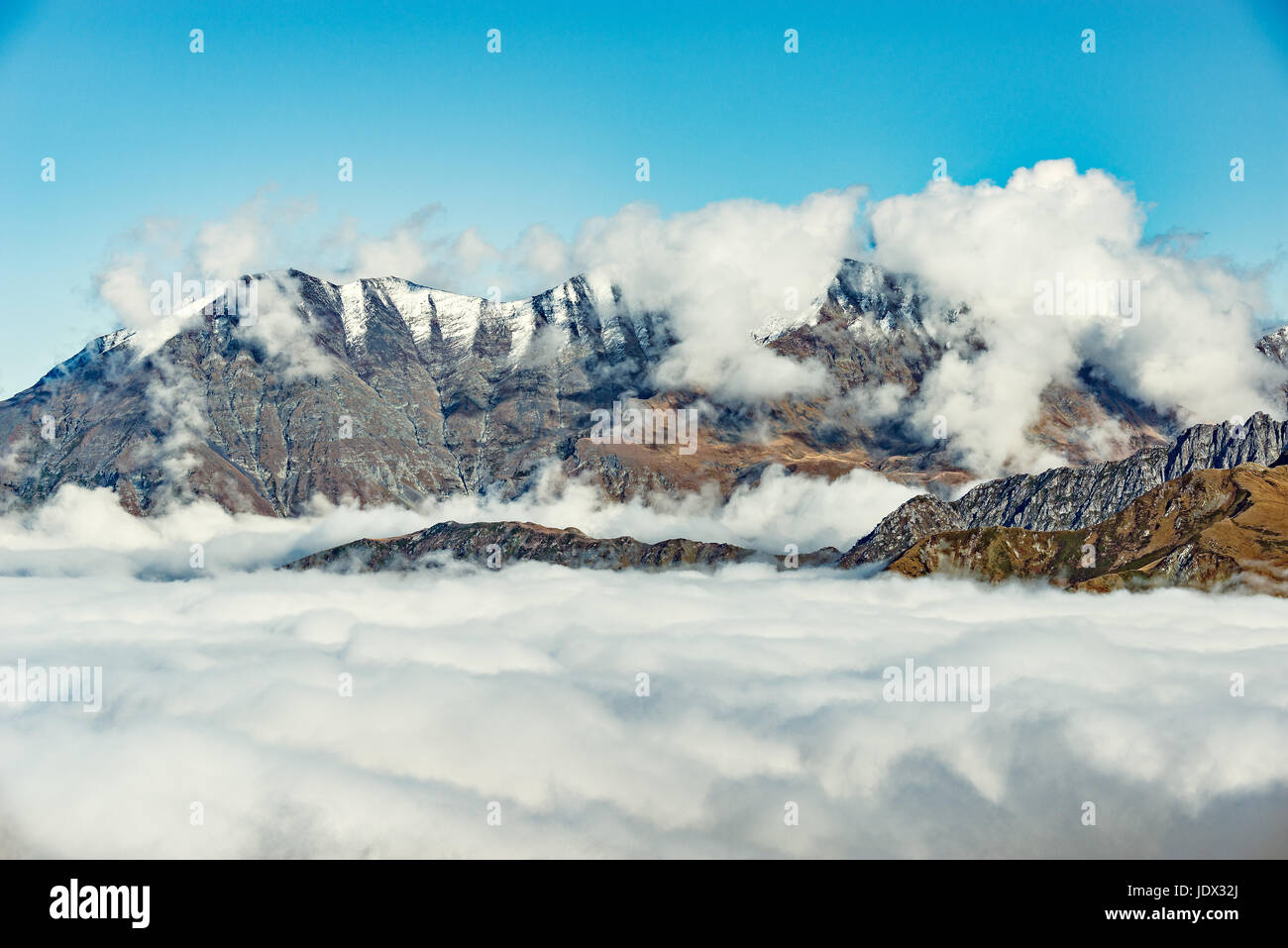 Clouds cover the mountain tops. Caucasus. Russia Stock Photo - Alamy