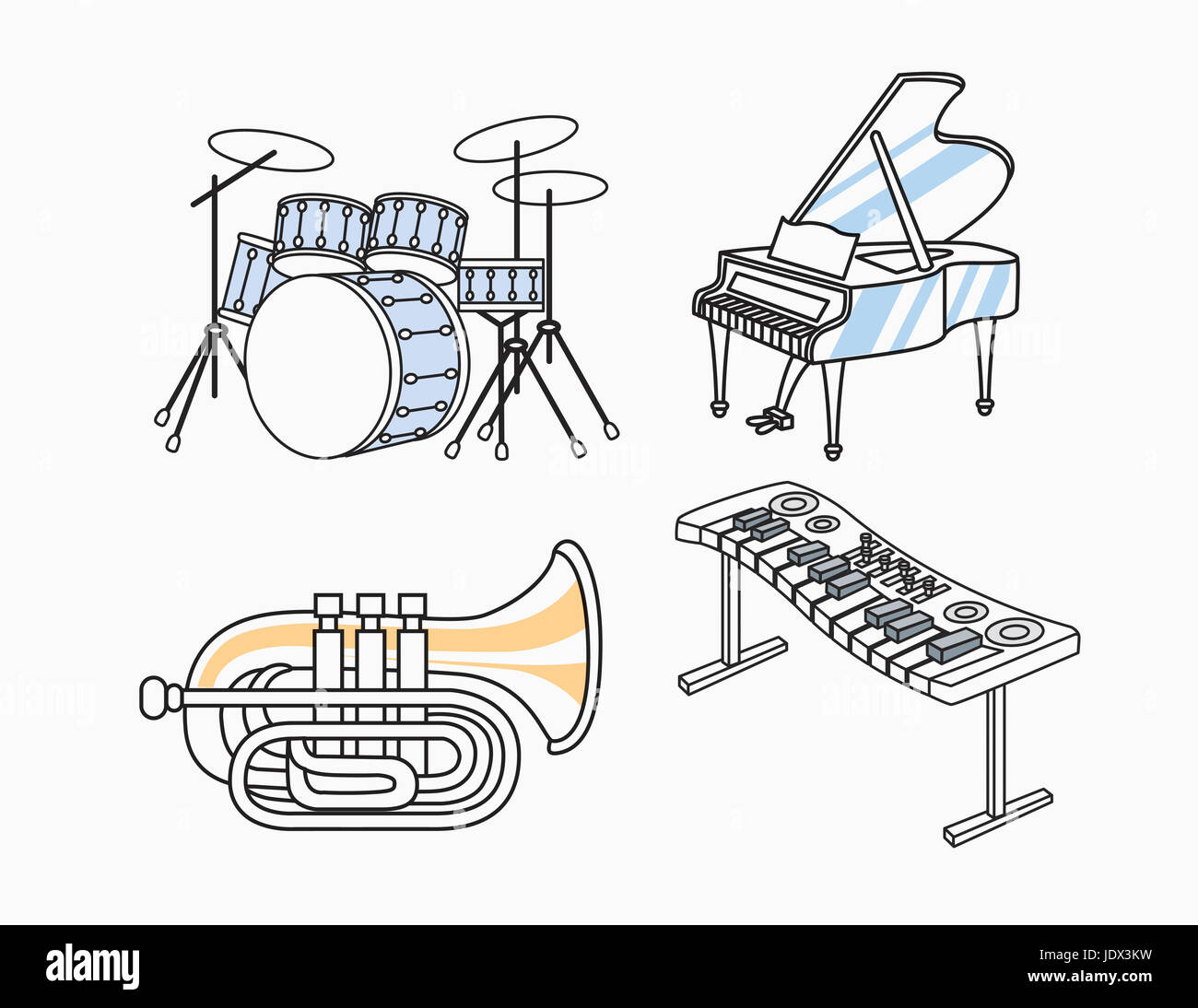 Keyboard cut out music hi-res stock photography and images - Alamy